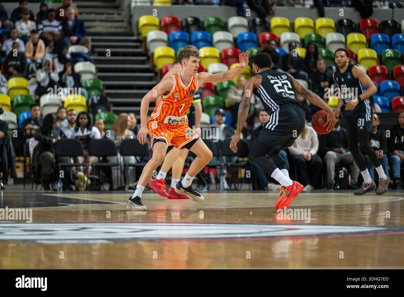 London, United Kingdom. 21 Jan 2026. Defensive pressure from Tobias ...