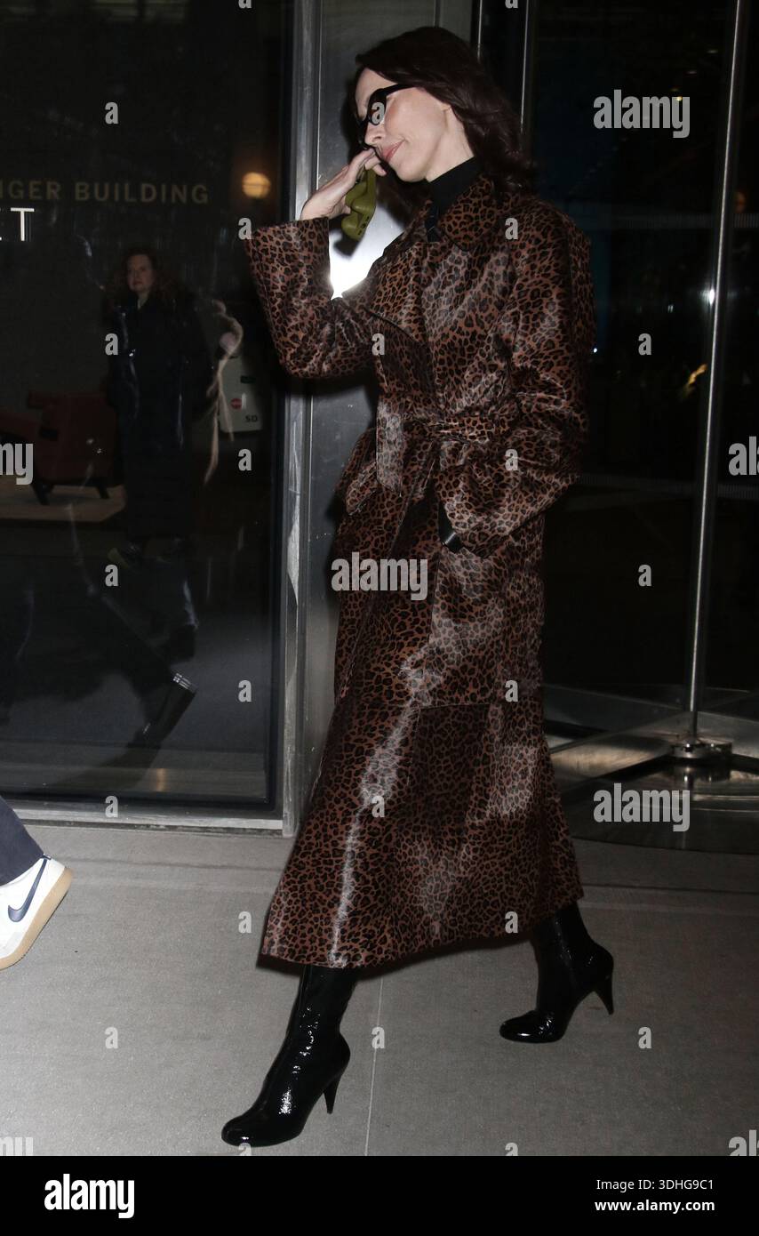 New York, NY, USA. 21st Jan, 2026. Rebecca Hall seen after an ...