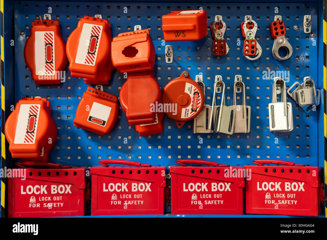 Lock out Tag out stand. Lockout station, machine - specific lockout ...