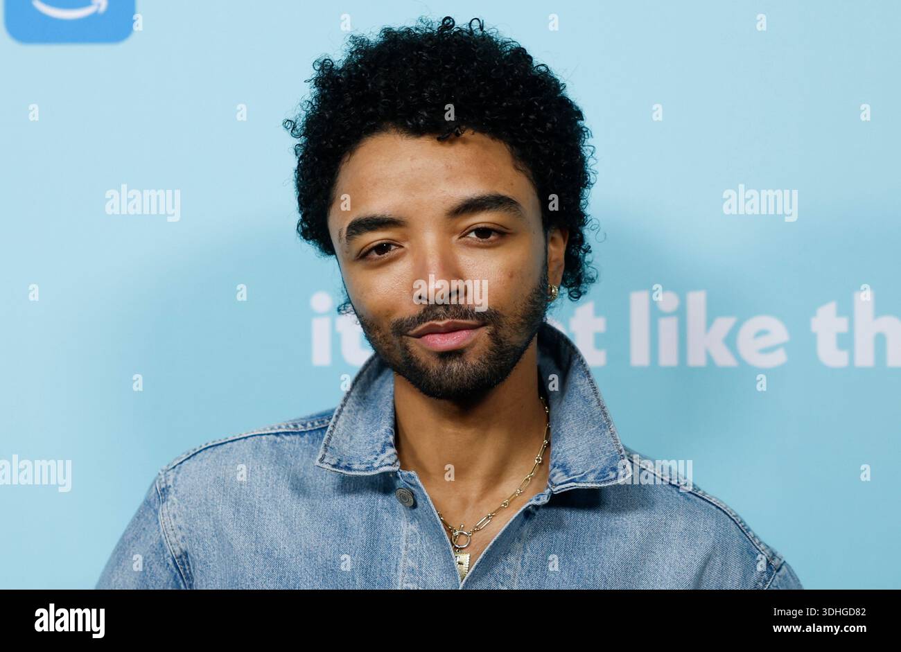 Odiseas arrives on the red carpet for the premiere of It's Not Like ...