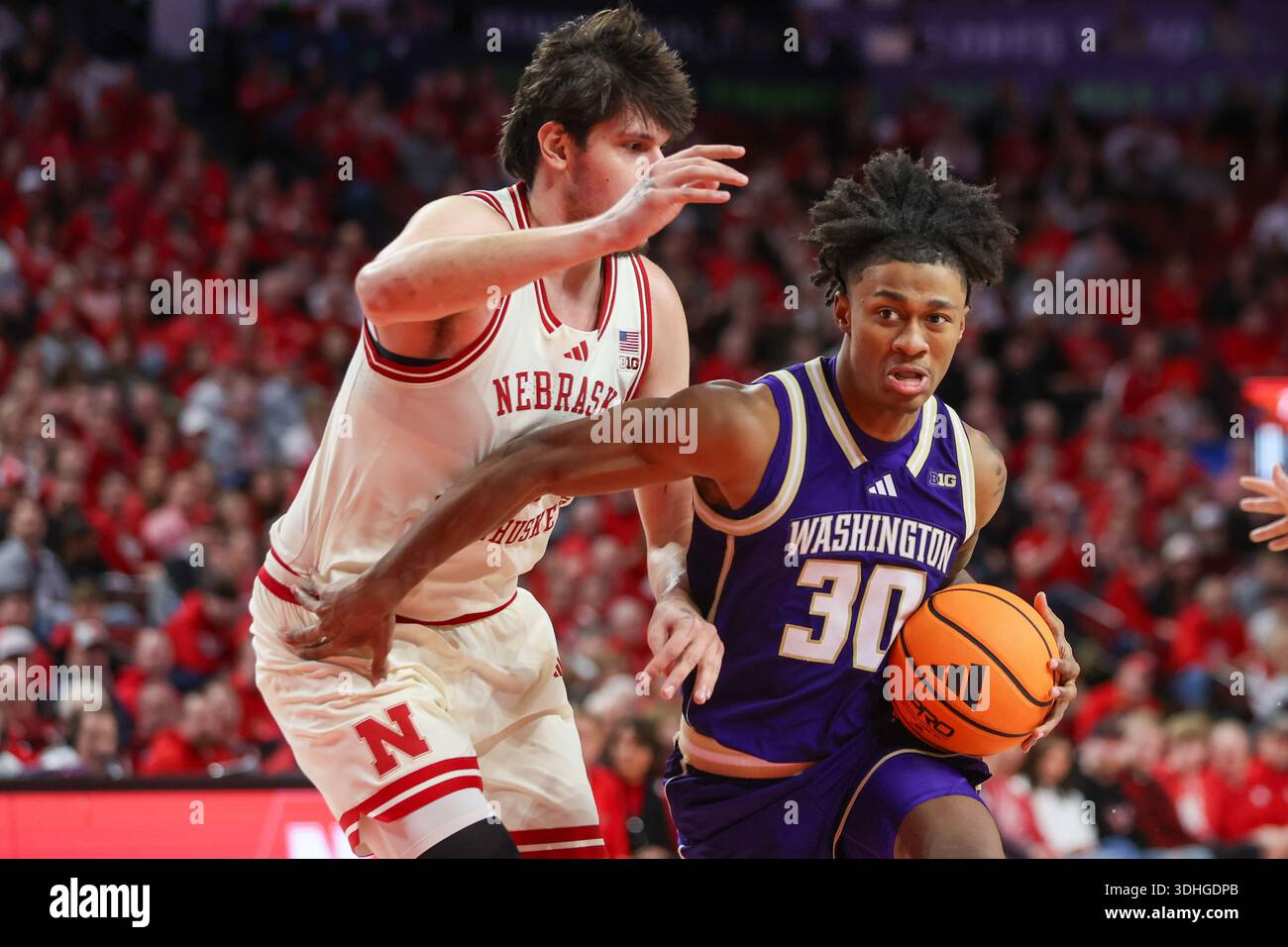 Lincoln, Nebraska, USA. 21st Jan, 2026. Washington Huskies guard ...