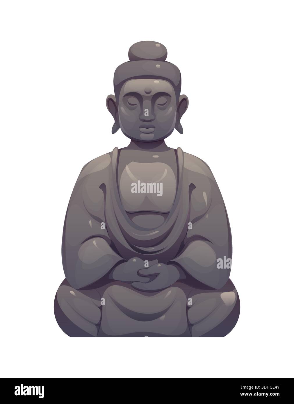 Statue buddha on lotus Stock Vector Images - Alamy