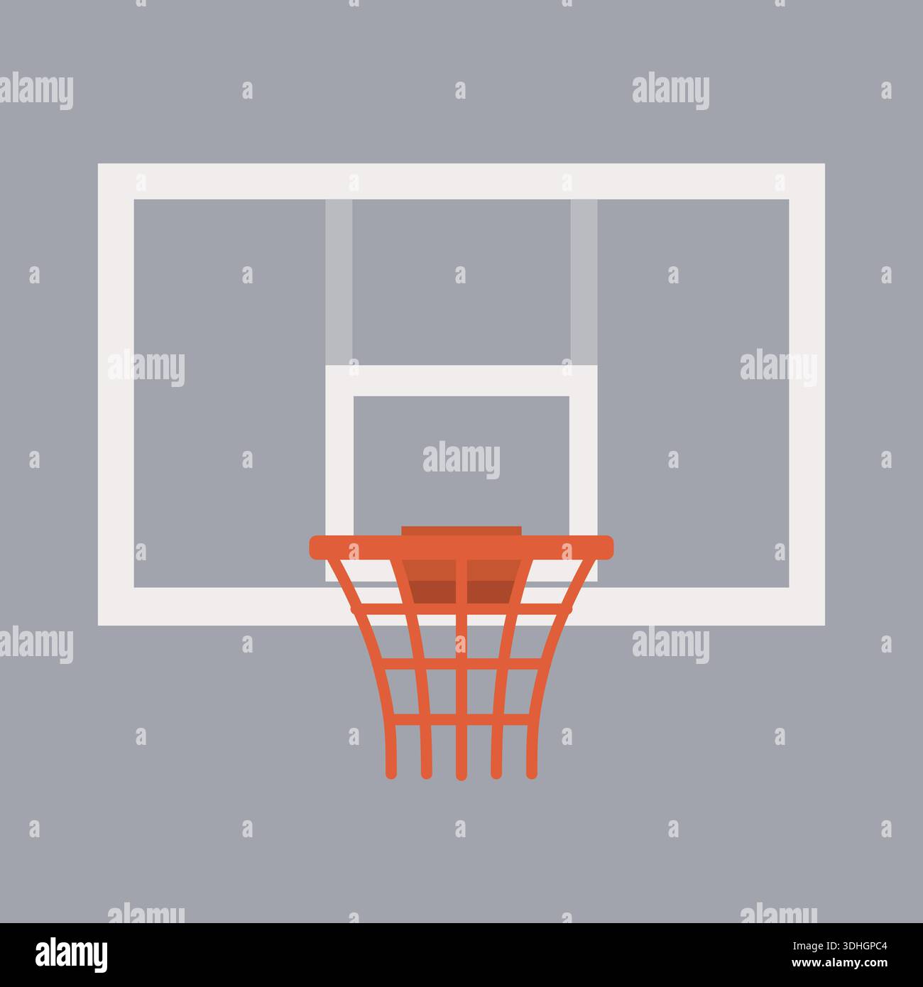Indoor basketball court backboard net Stock Vector Images - Alamy