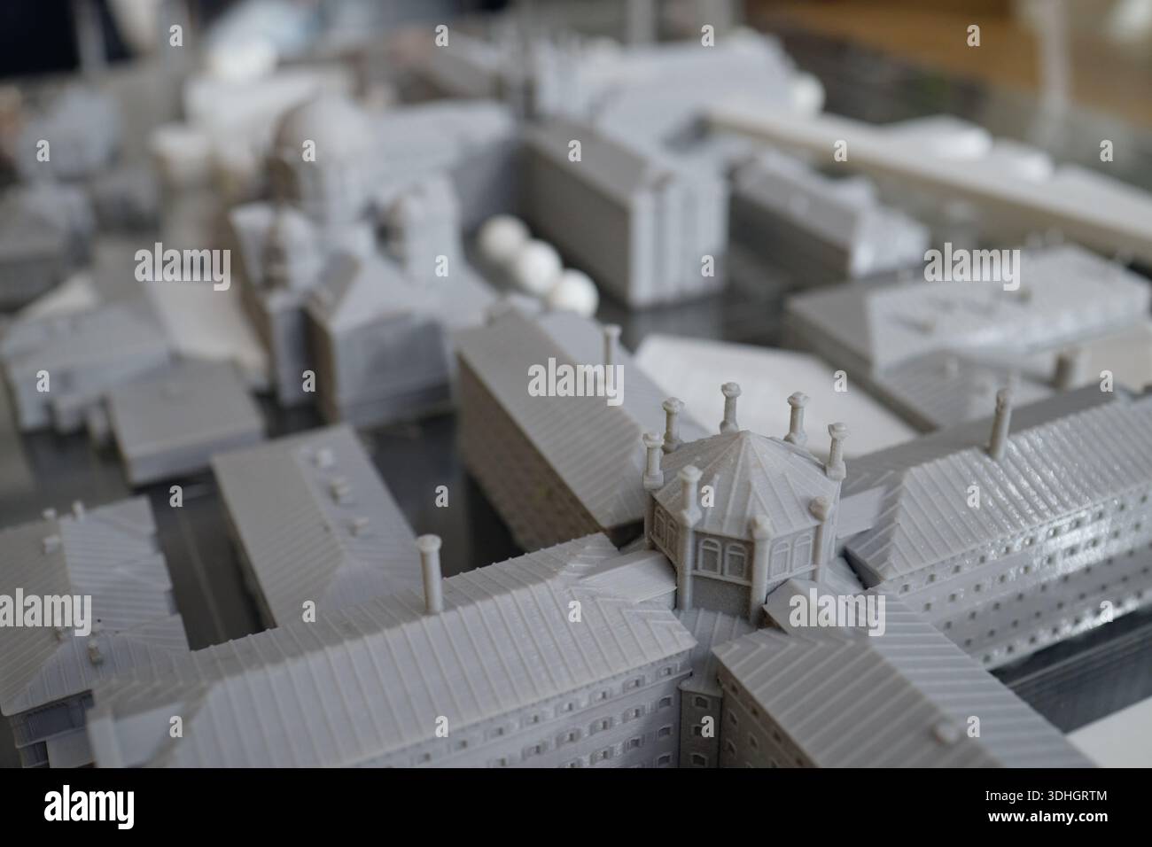 Architectural Model of Historic Urban Buildings Displaying City ...