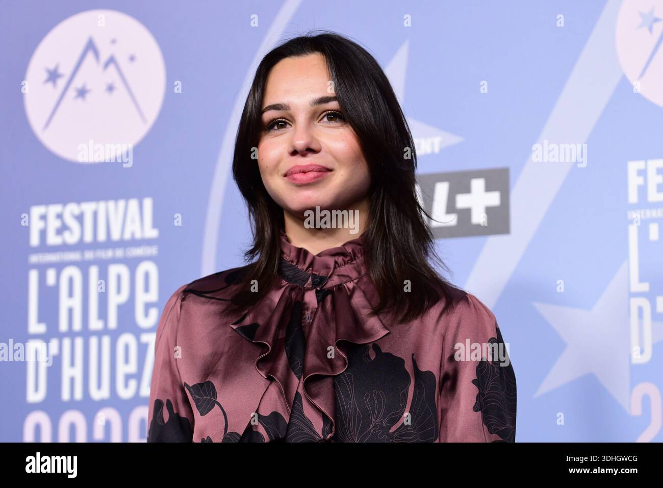 Content creator Elise CM attends the photocall for the 29th Alpe d'Huez ...
