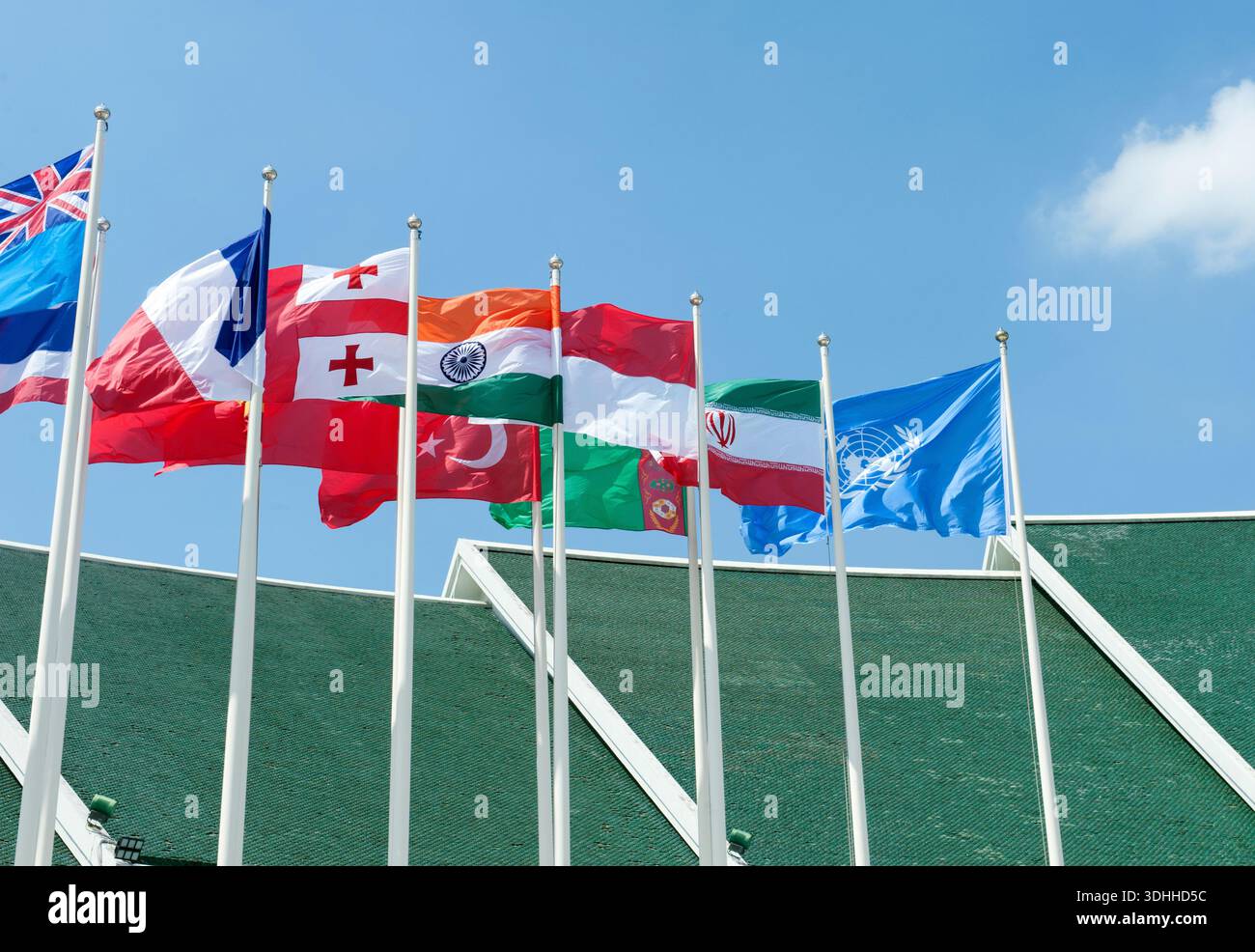Bangkok thailand various flags hi-res stock photography and images - Alamy