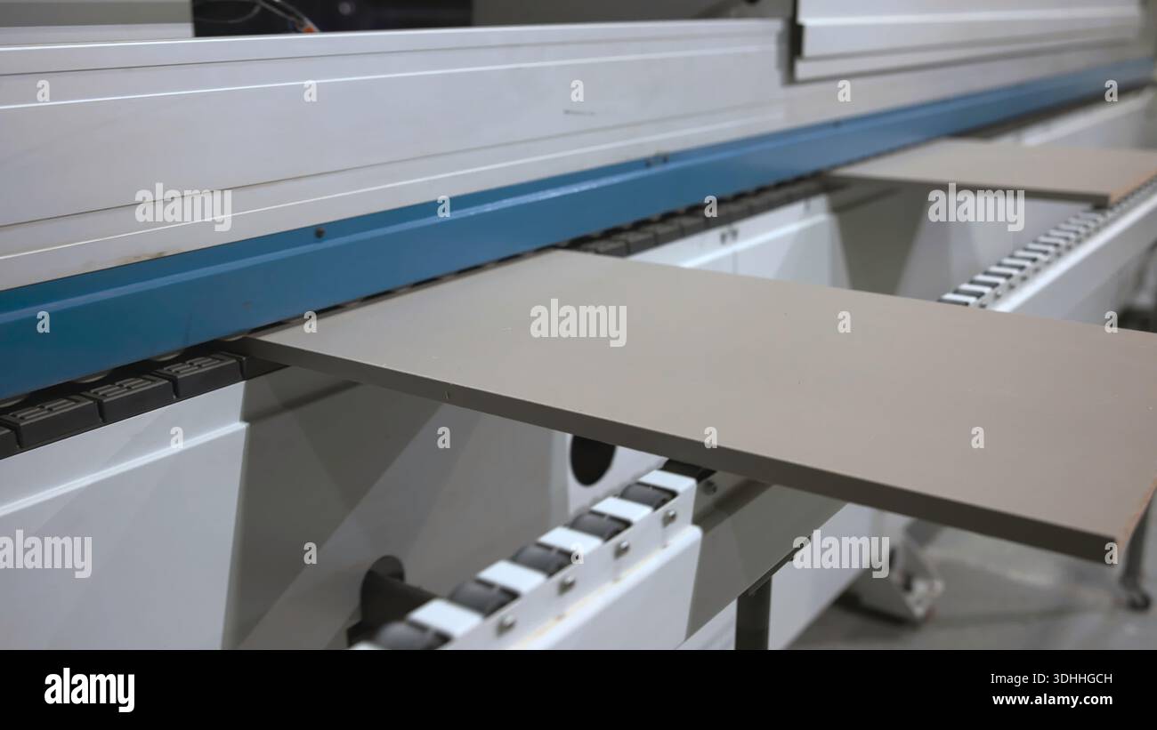 Precisionguided Conveyor Directs MDF Sheets Into Processing Machinery ...
