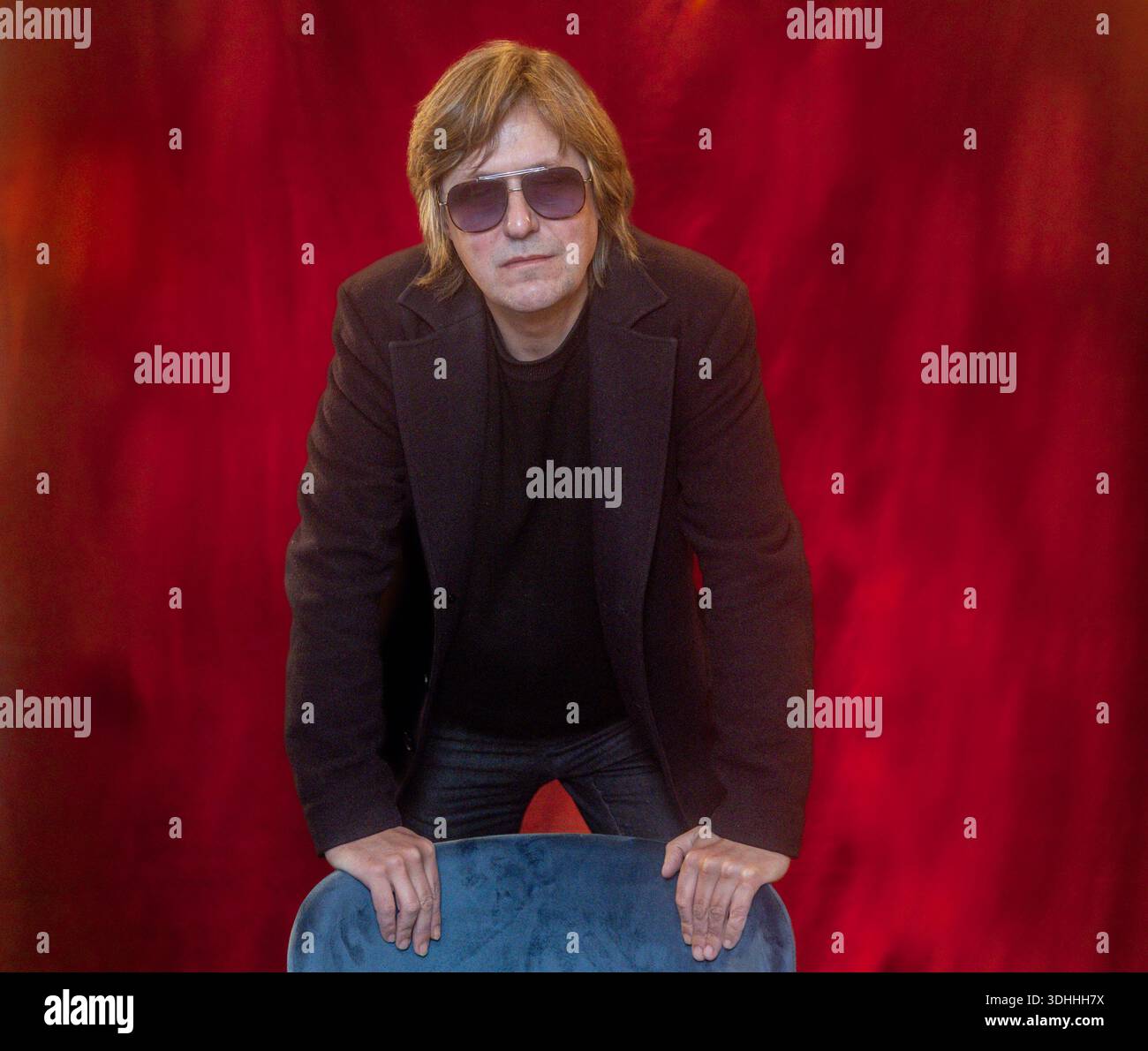 Spanish singer-songwriter Nacho Vegas poses for Europa Press during a ...