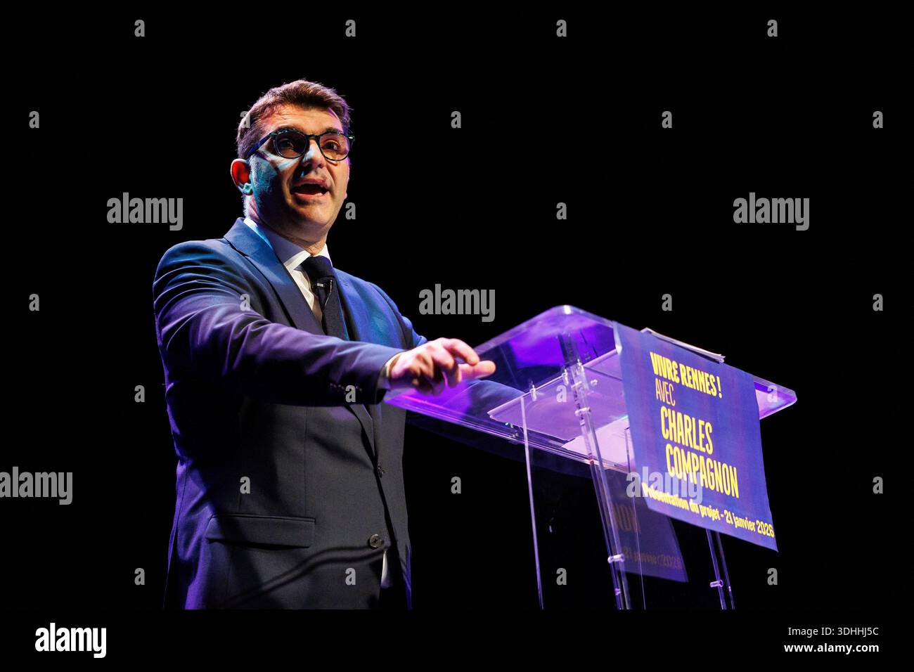 Rennes, France. 21st Jan, 2026. Speech by Charles Compagnon (Horizons ...