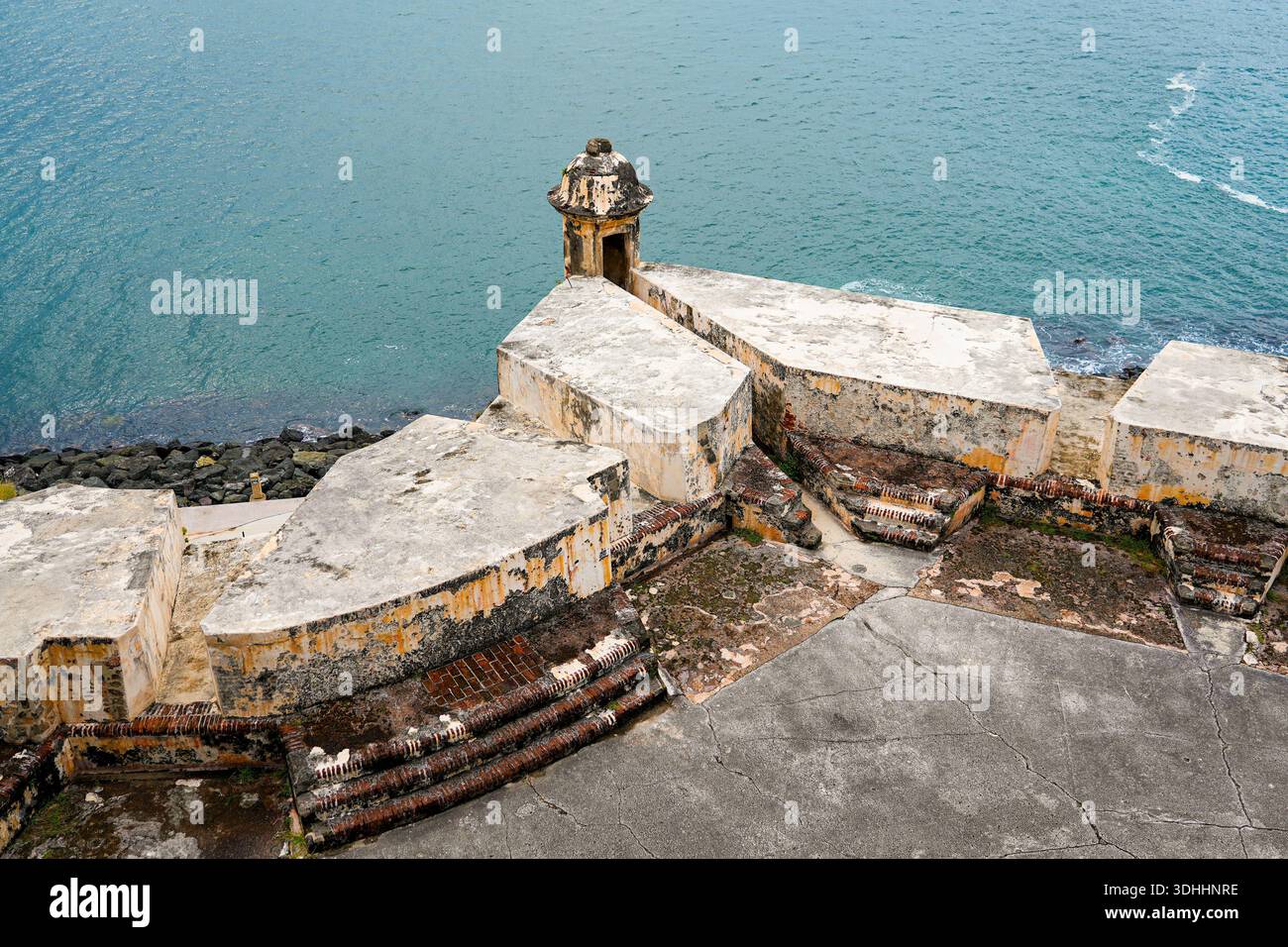 Aerial view of the bastions and garita of Castillo San Felipe del Morro ...