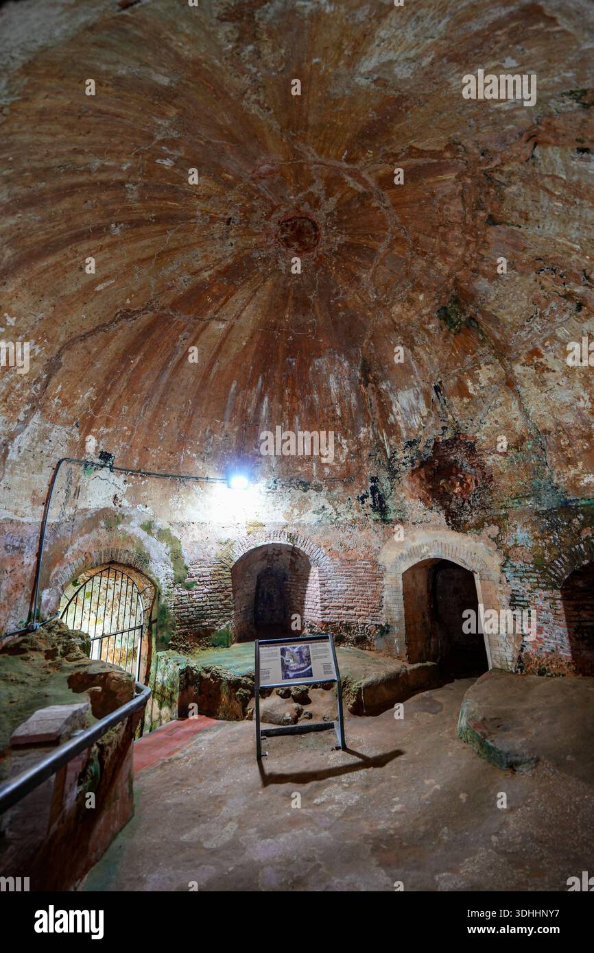 Vaulted room inside the Castillo San Felipe del Morro, an ancient ...