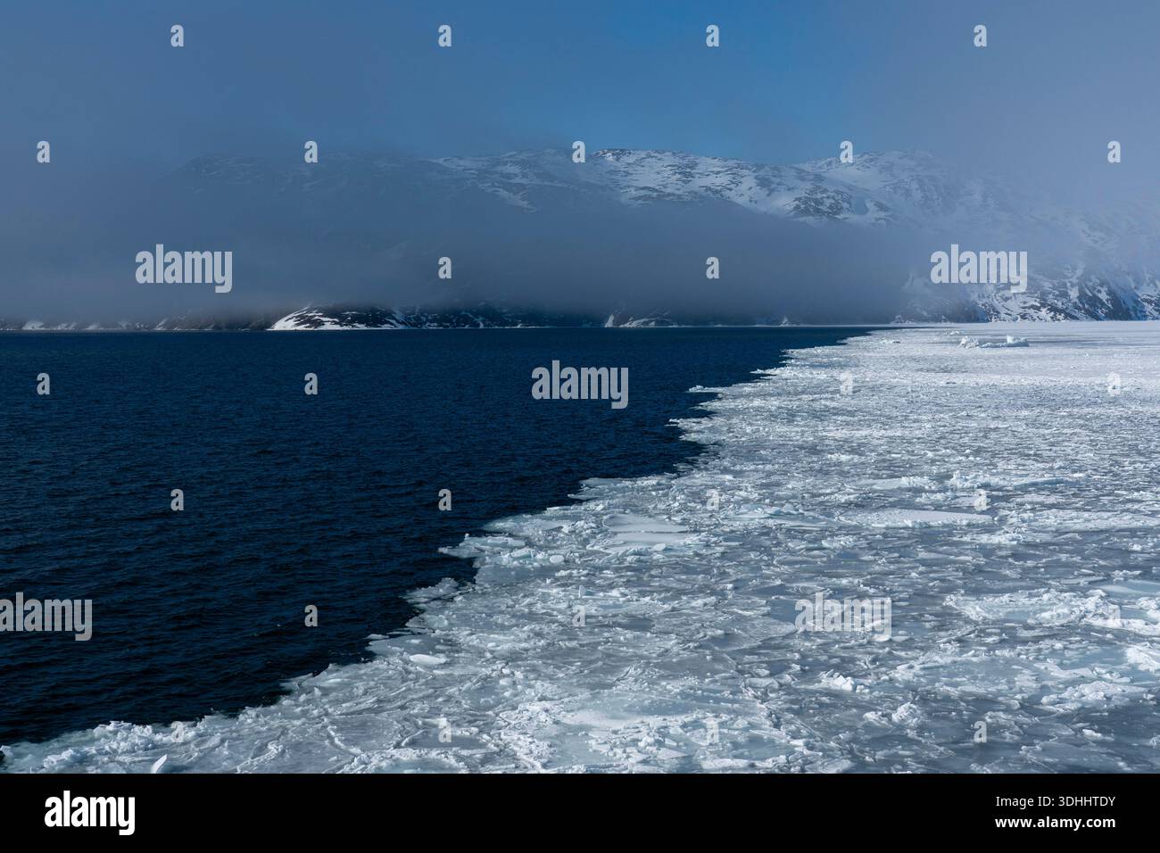 Fast ice in Disko Bay, Greenland Stock Photo - Alamy