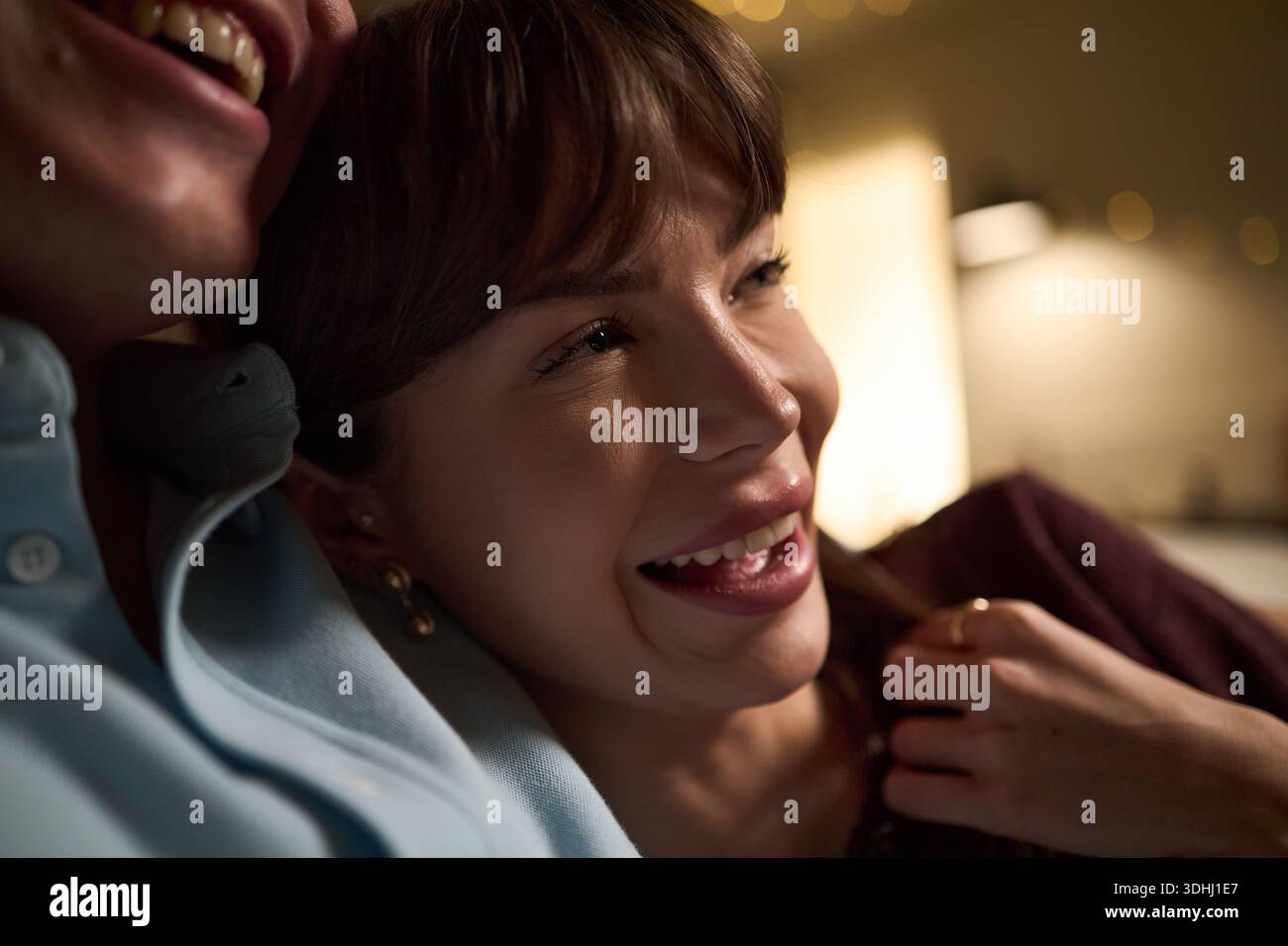 Woman laughing face visible hi-res stock photography and images - Alamy