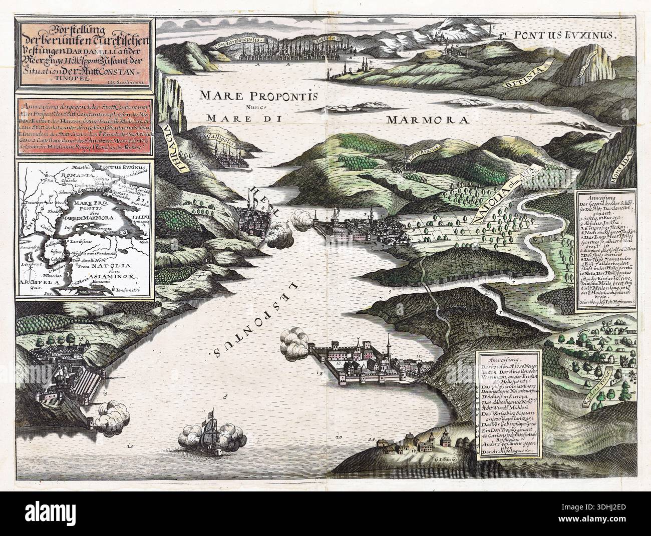 Constantinople map hi-res stock photography and images - Alamy