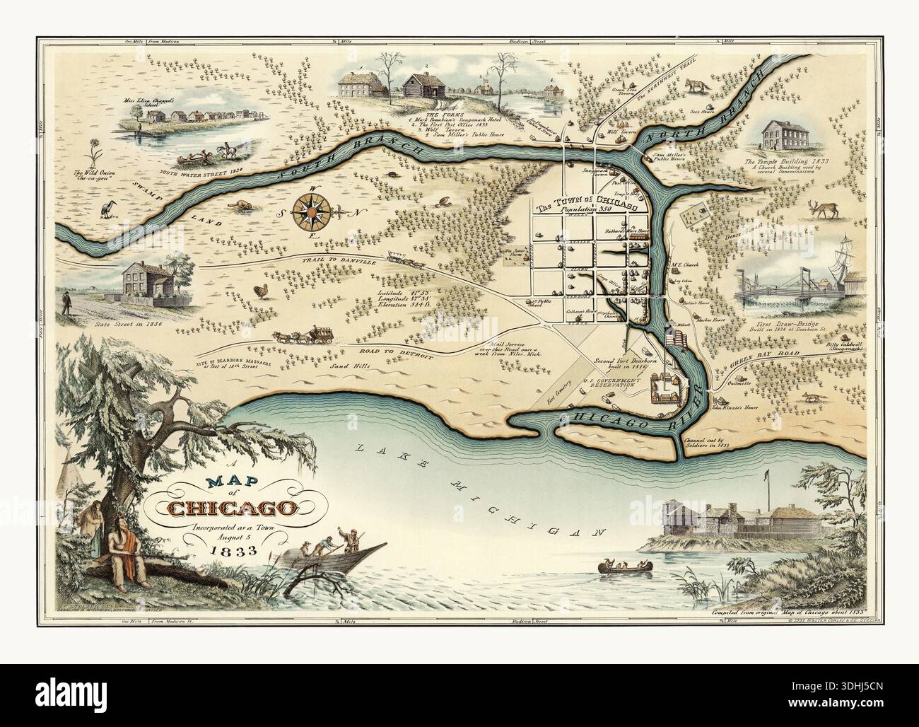 This antique 1833 map by Conley & Stelzer beautifully illustrates the ...