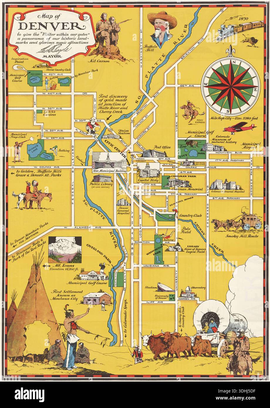 Denver colorado map hi-res stock photography and images - Alamy
