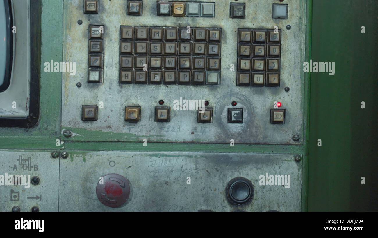 Vintage Control Panel, Antique Industrial Panel Showing Signs Of Wear ...
