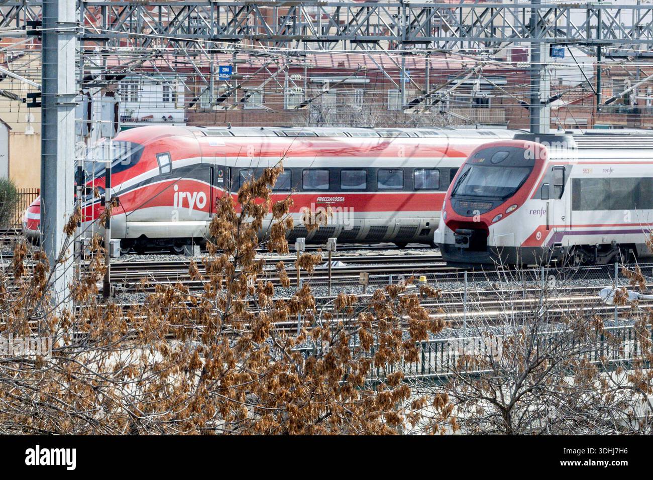 Trains entering Madrid-Puerta de Atocha-Almudena Grandes station, 22 ...