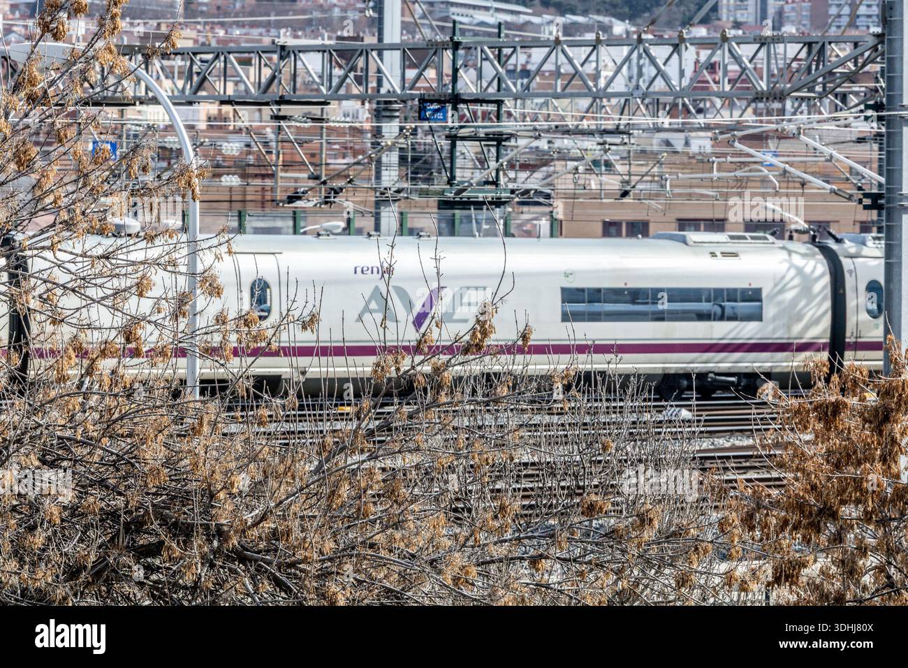 Train entering Madrid-Puerta de Atocha-Almudena Grandes station, 22 ...