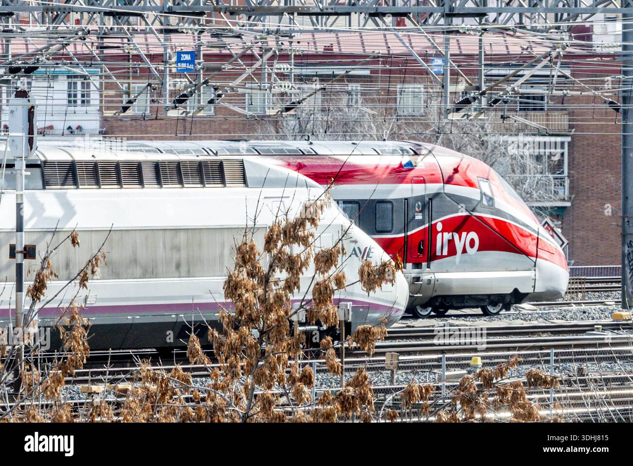 Trains entering Madrid-Puerta de Atocha-Almudena Grandes station, 22 ...