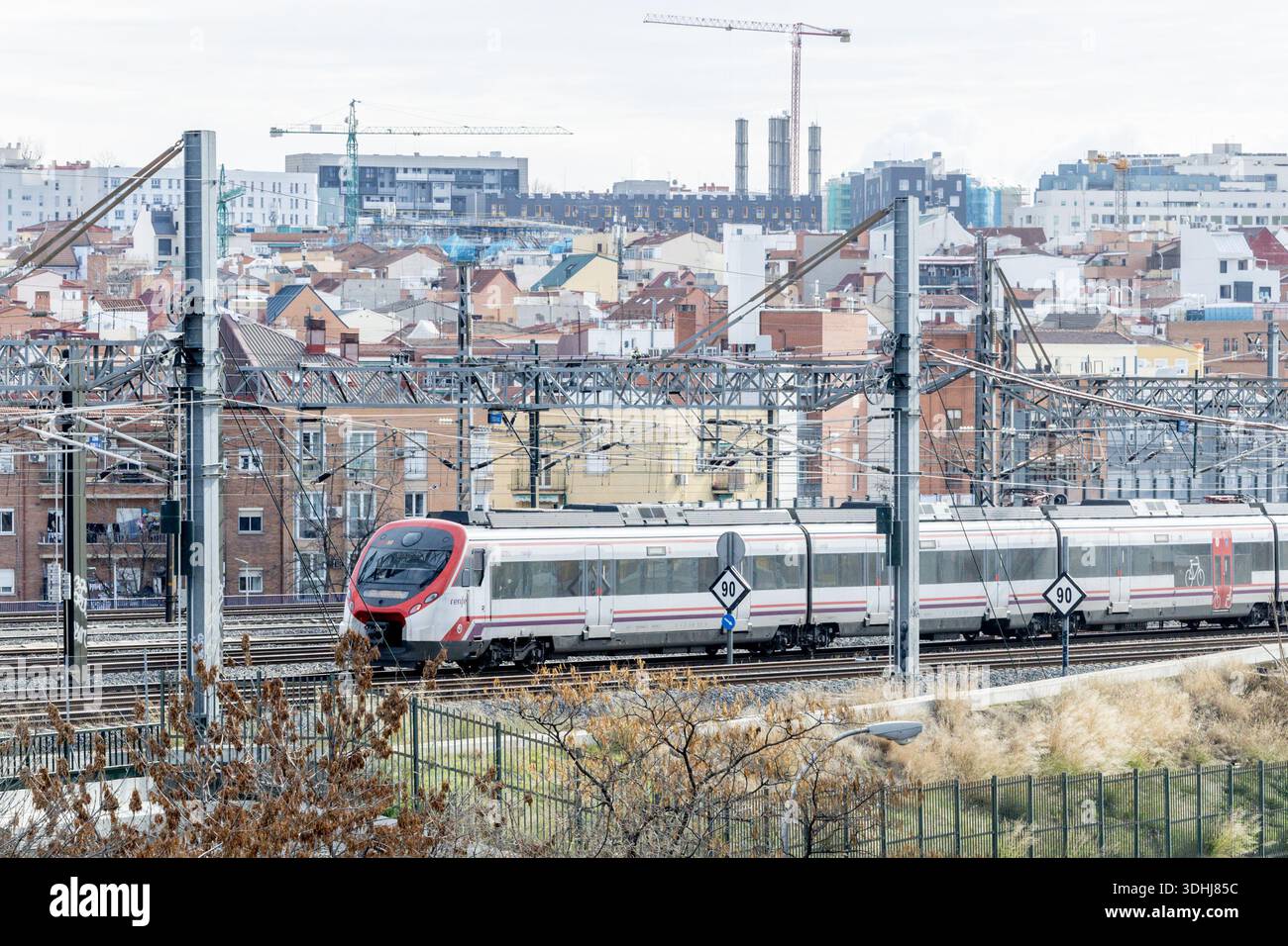 Train entering Madrid-Puerta de Atocha-Almudena Grandes station, 22 ...