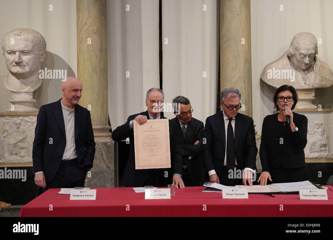 Milan, Italy. 22nd Jan, 2026. Milan, Brera Academy, Inauguration of the ...