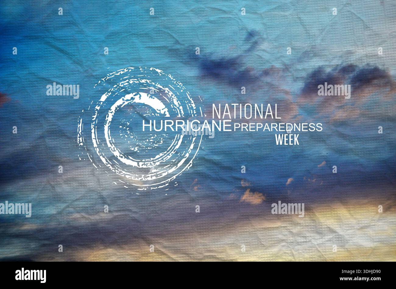 hurricane preparedness sign sky background Stock Photo - Alamy