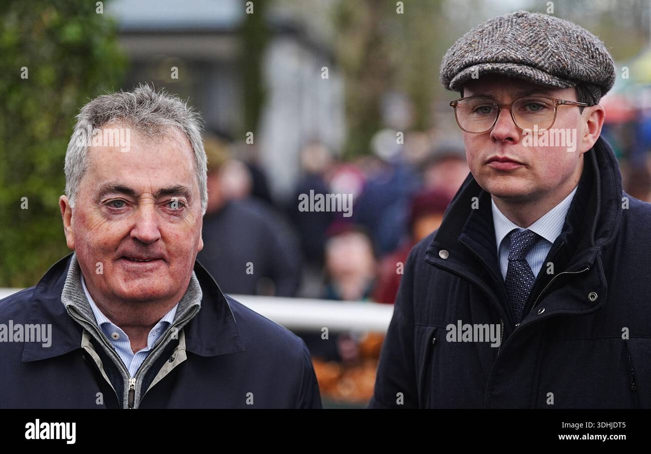 Trainer Joseph O'Brien (right) and owner Sean O'Driscoll after seeing ...