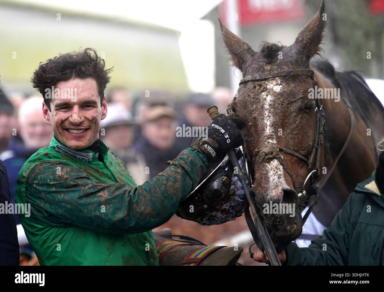 Jockey Danny Mullins with horse C'est Ta Chance after winning the Daly ...