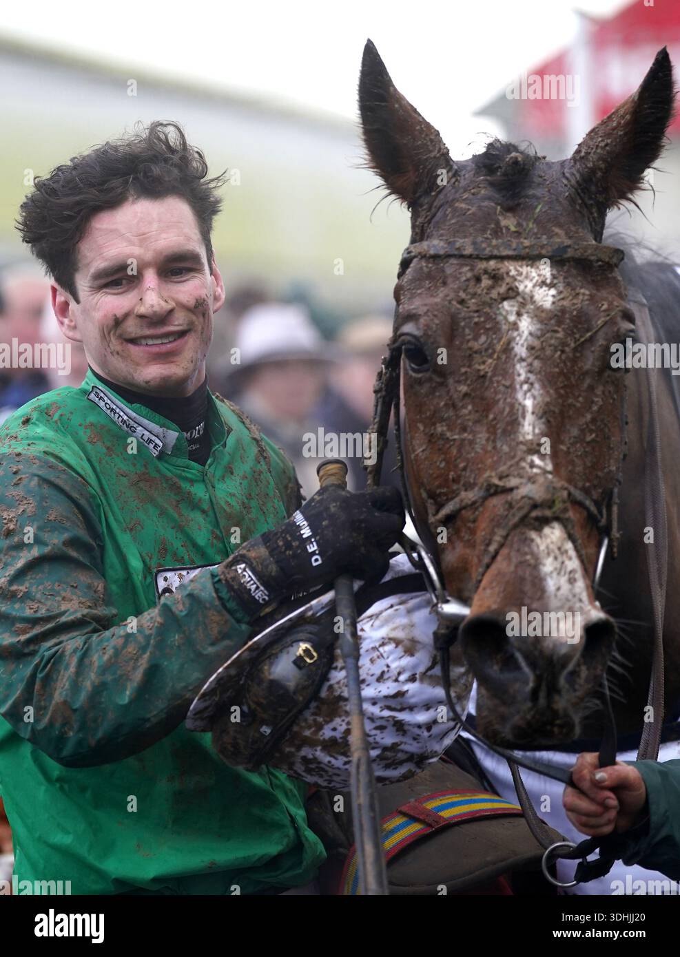 Jockey Danny Mullins with horse C'est Ta Chance after winning the Daly ...