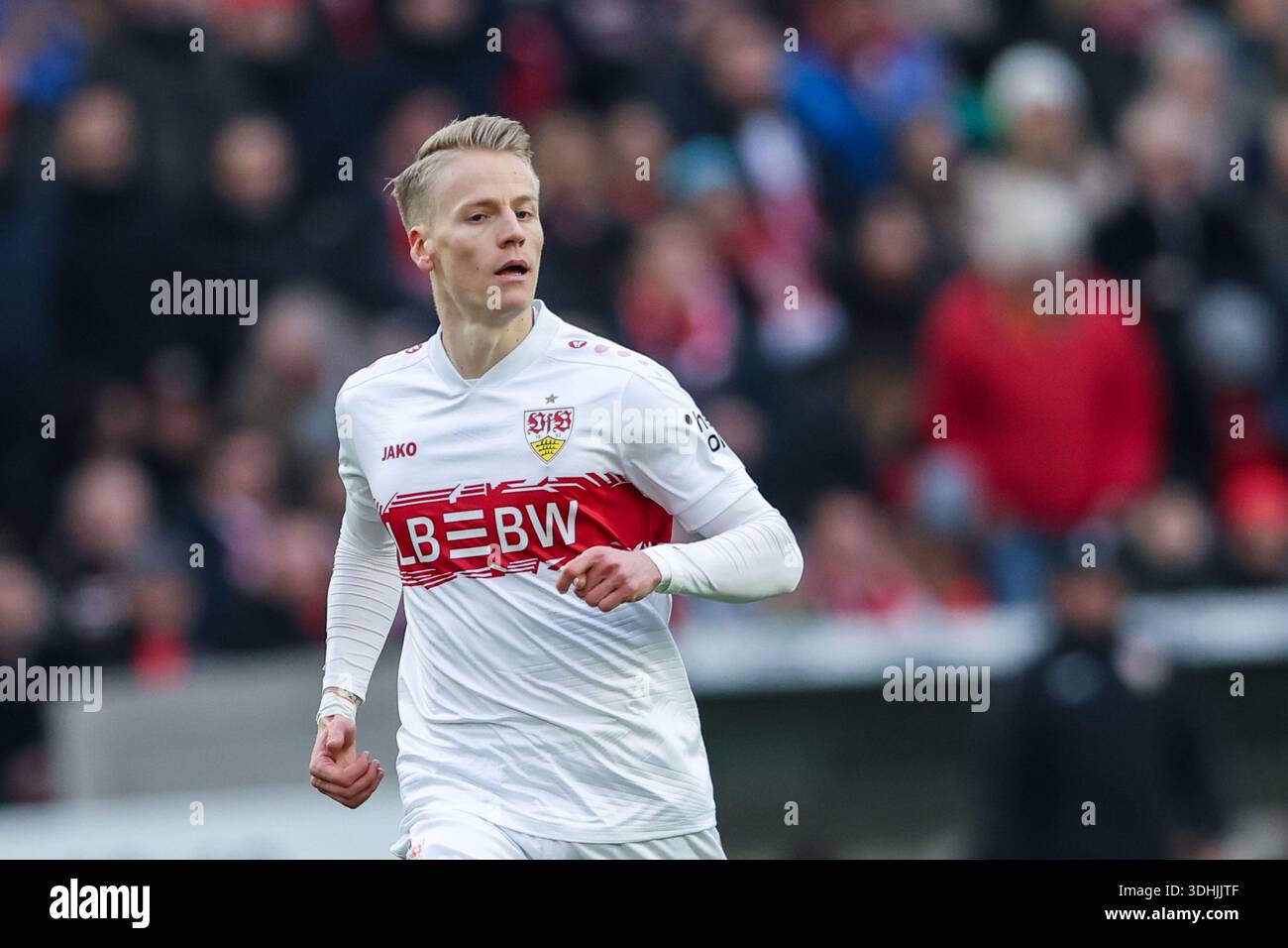 Chris Fuhrich of VFB Stuttgart seen during the Bundesliga 2025/2026 ...