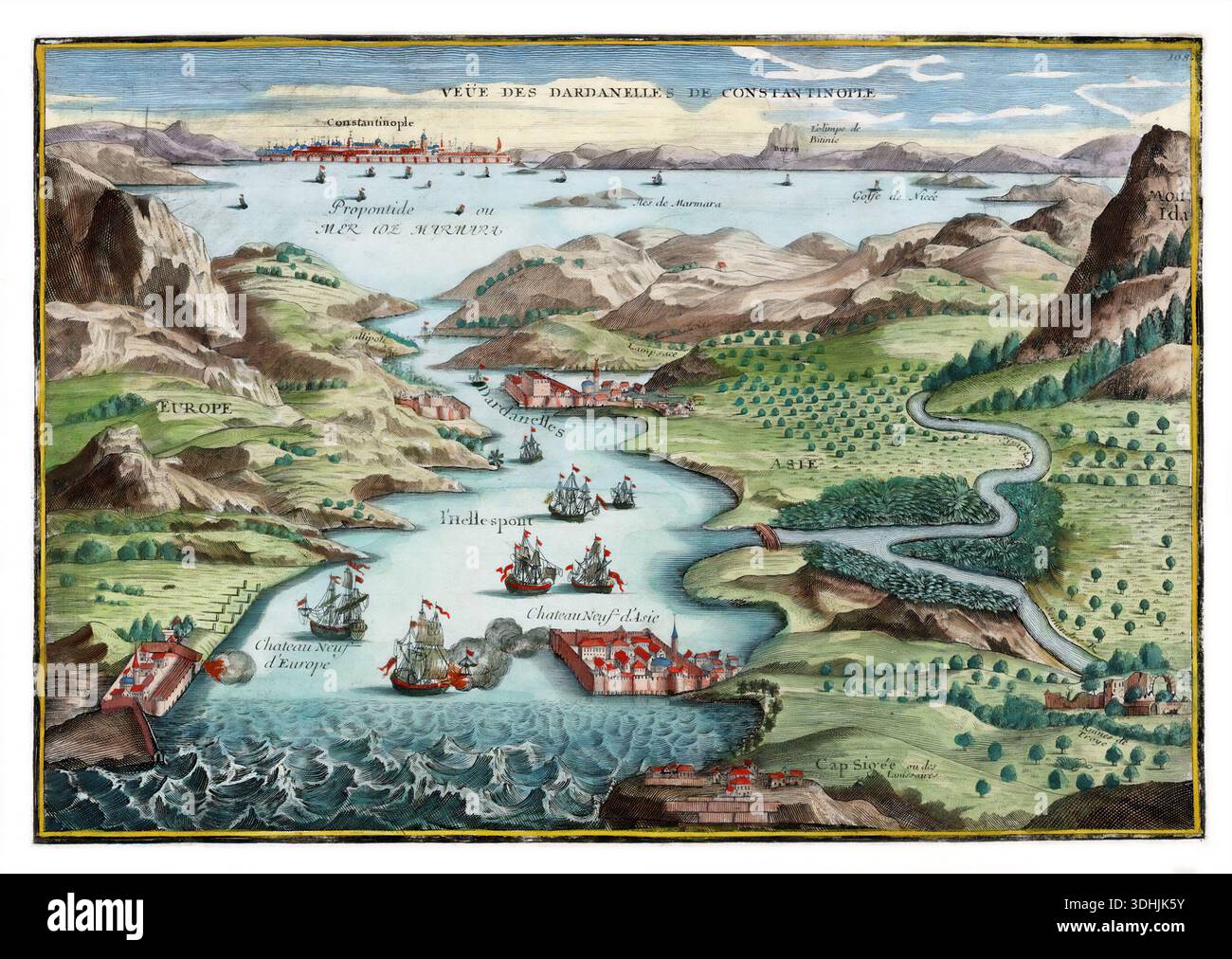 Constantinople map hi-res stock photography and images - Alamy