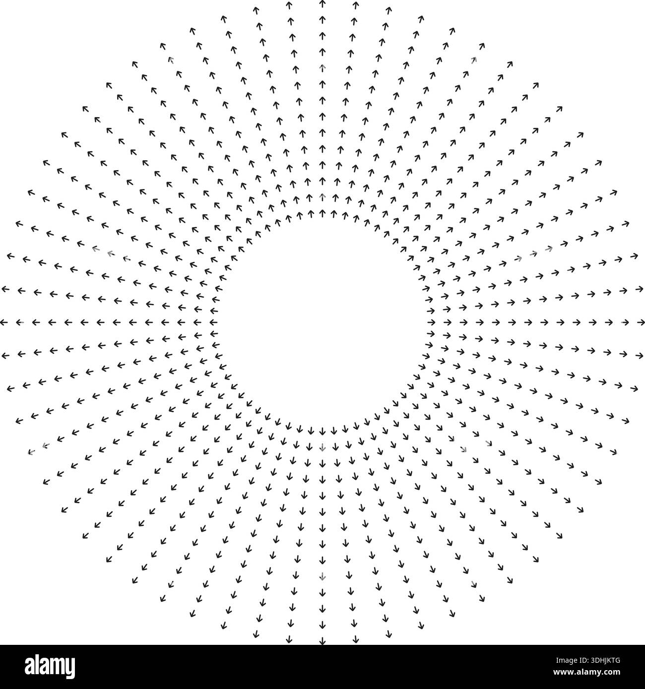 Rays bend around circular empty center space Stock Vector Image & Art ...