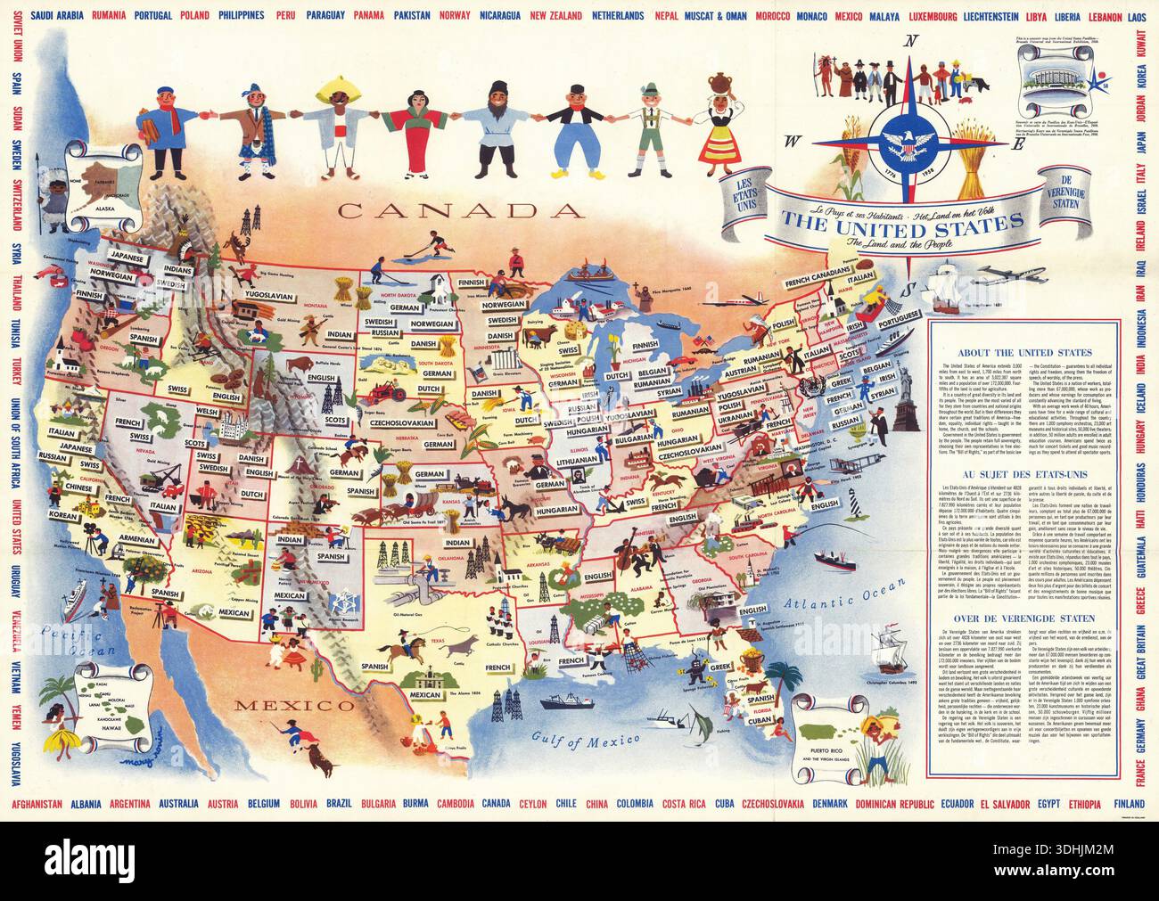 1950s world map hi-res stock photography and images - Alamy