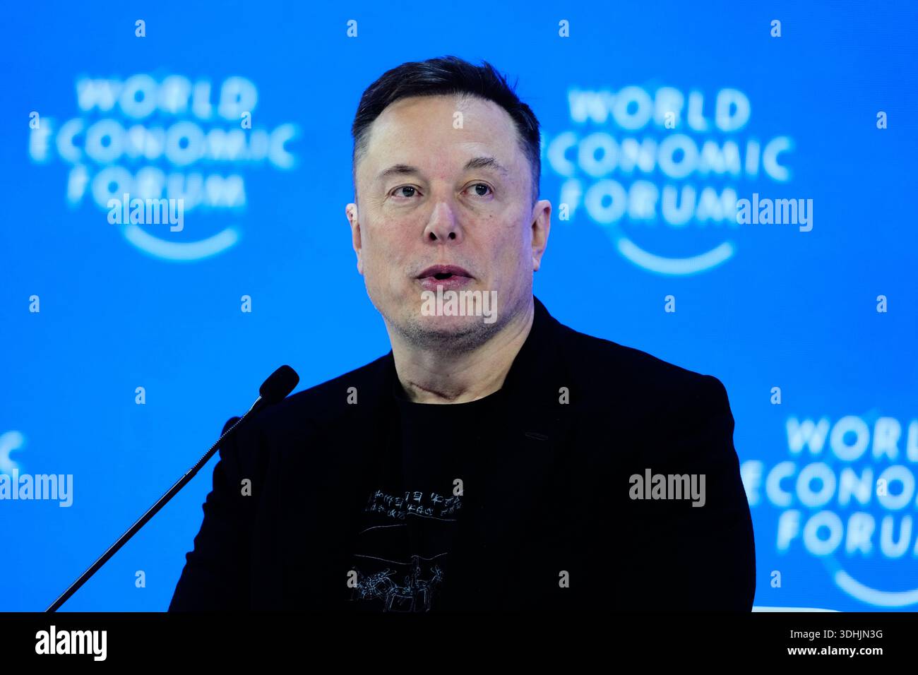 Elon Musk attends the Annual Meeting of the World Economic Forum in ...