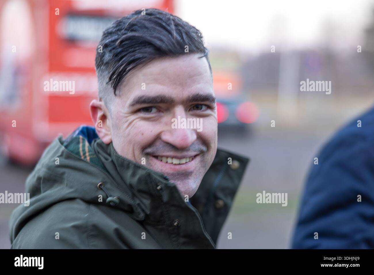 Cottbus, Germany. 22nd Jan, 2026. Martin Sellner arrives at the event ...