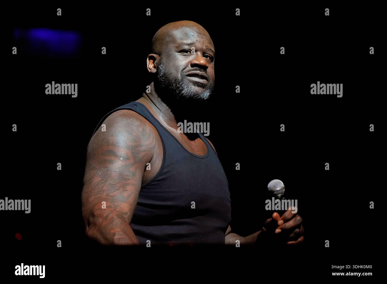 FILE - Shaquille O'Neal performs during Shaq's Fun House Super Bowl ...