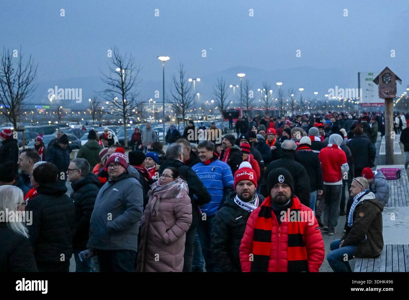 Security check at the game / Entry to the game GER, Freiburg - Maccabi ...