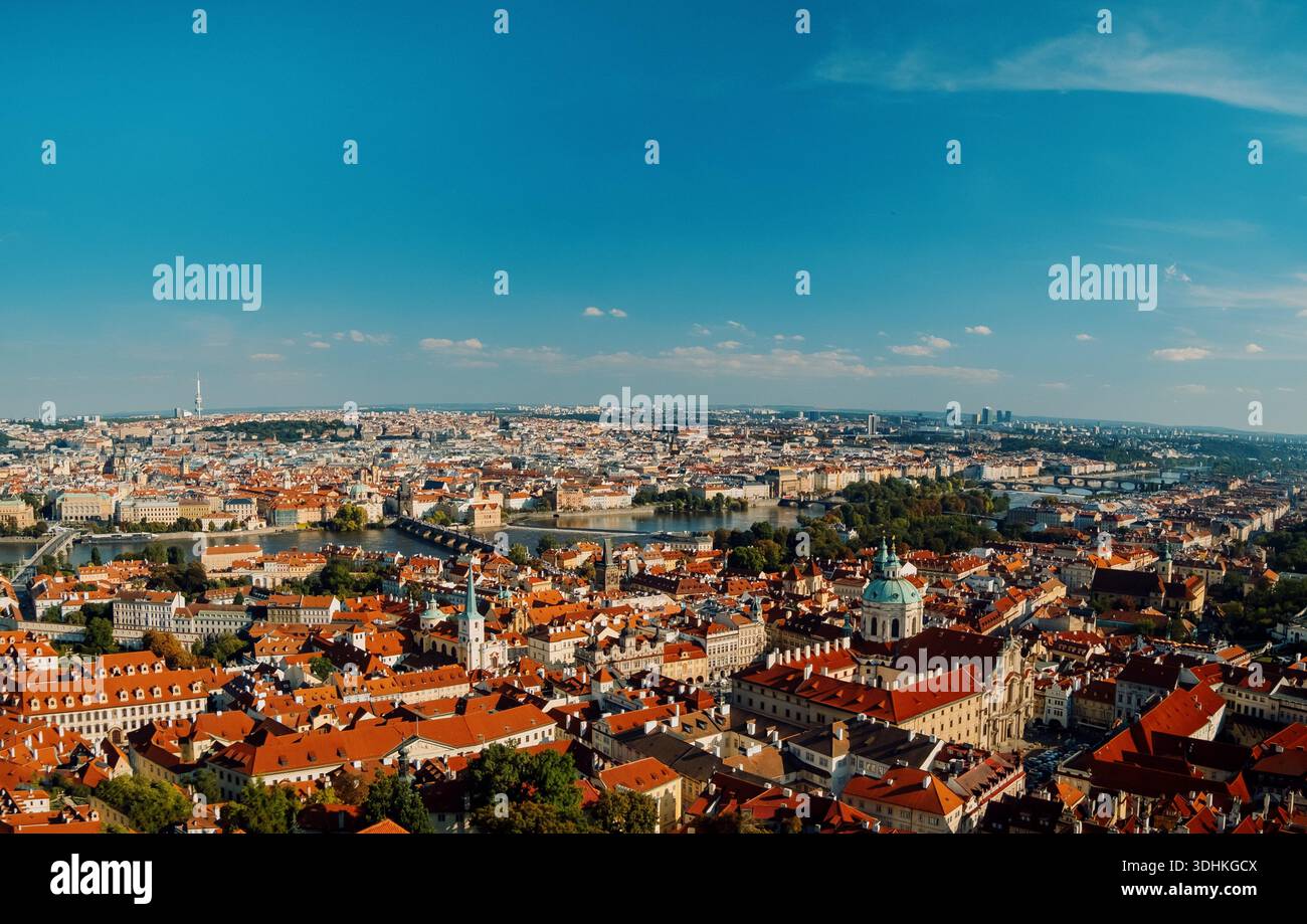 Sunrise over prague roofs urban hi-res stock photography and images - Alamy