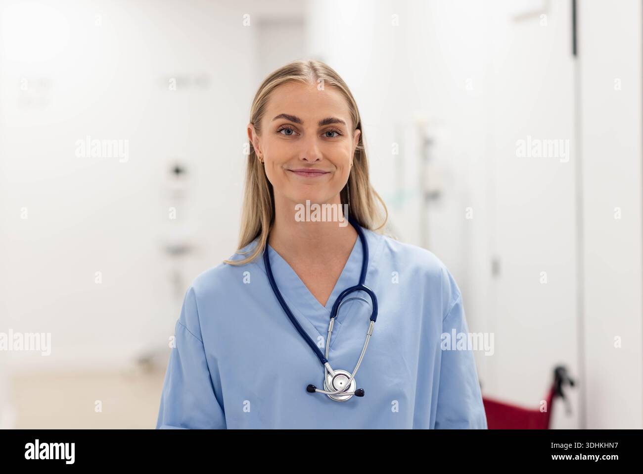 Female in blue uniform hi-res stock photography and images - Alamy