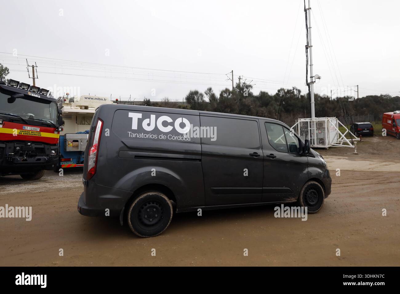 Transfer of Yrvo company trains to a nearby farm for inspection after ...