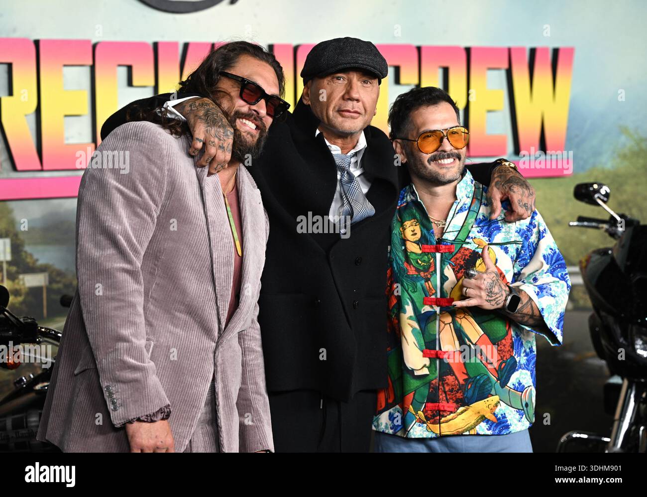 London, UK. January 22nd, 2026. Jason Momoa, Dave Bautista and Angel ...