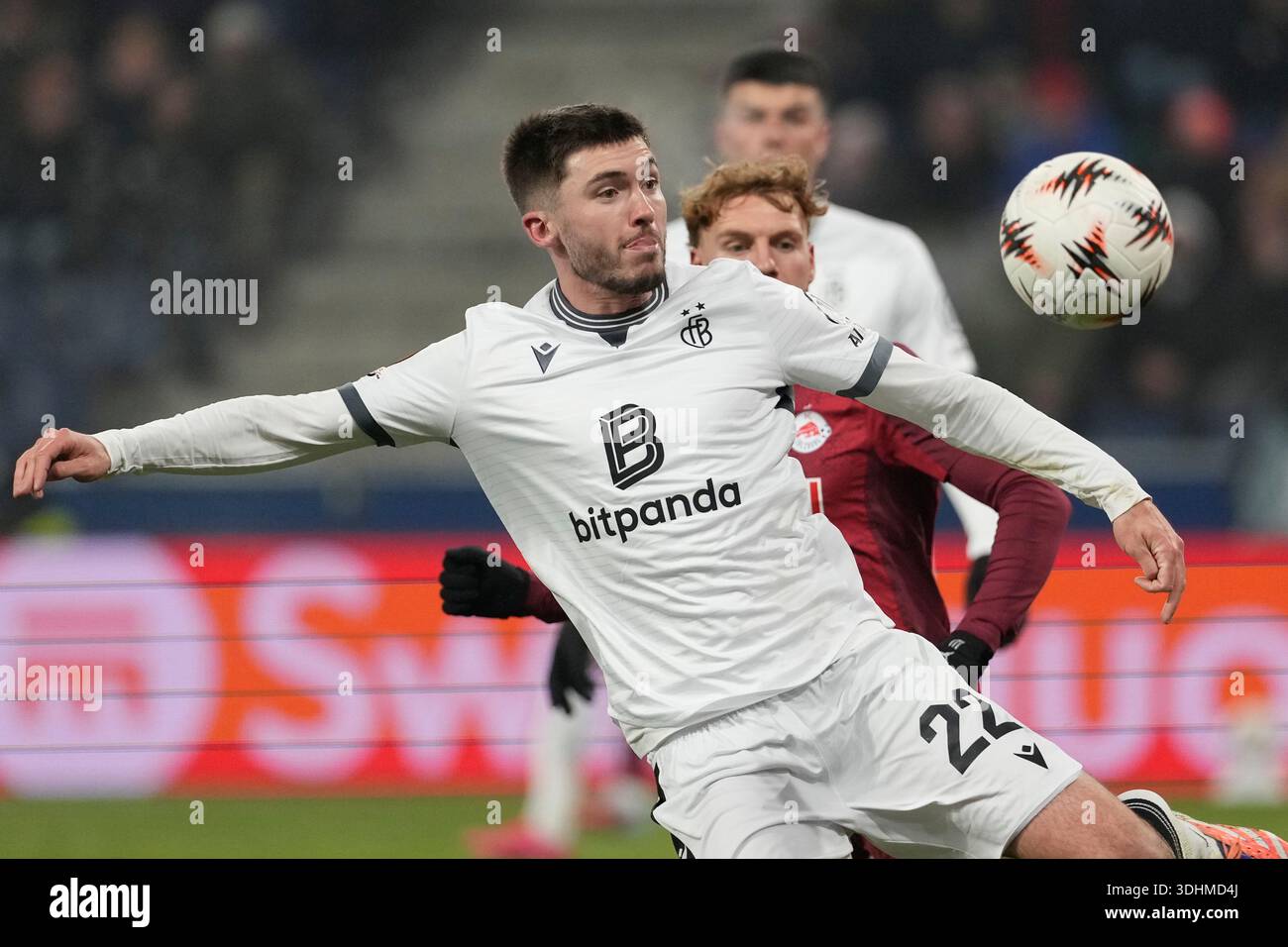 Basel's Leo Leroy in action during the Europa League opening phase ...