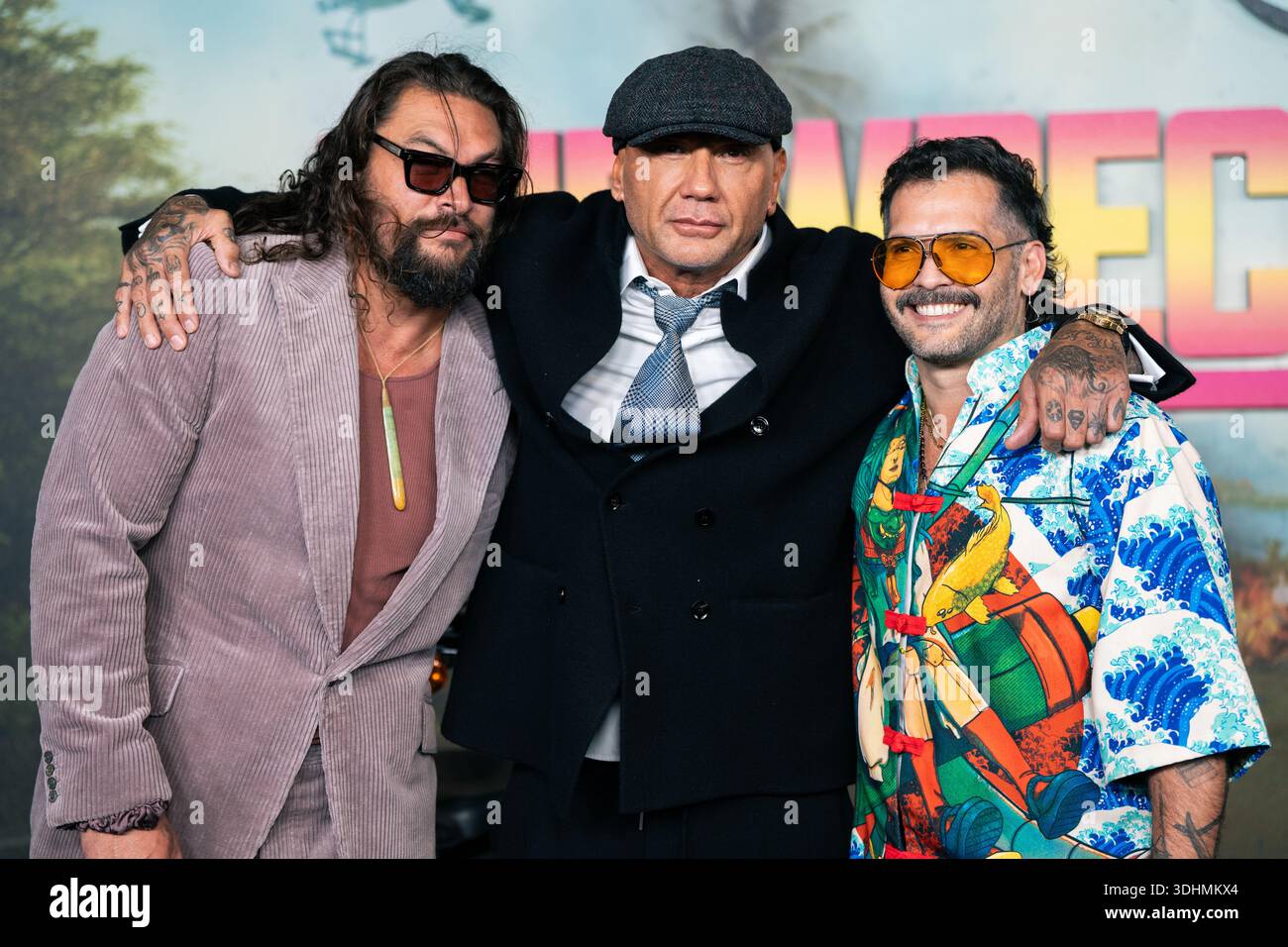 Jason Momoa, Dave Bautista and Angel Manuel Soto attend "The Wrecking ...