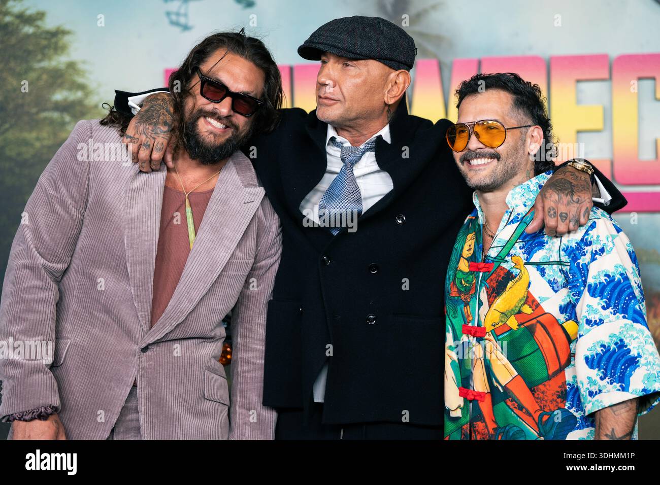 Jason Momoa, Dave Bautista and Angel Manuel Soto attend "The Wrecking ...