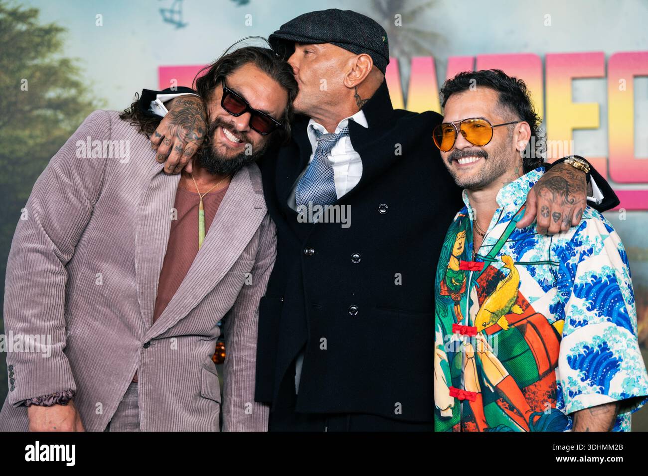 Jason Momoa, Dave Bautista and Angel Manuel Soto attend "The Wrecking ...