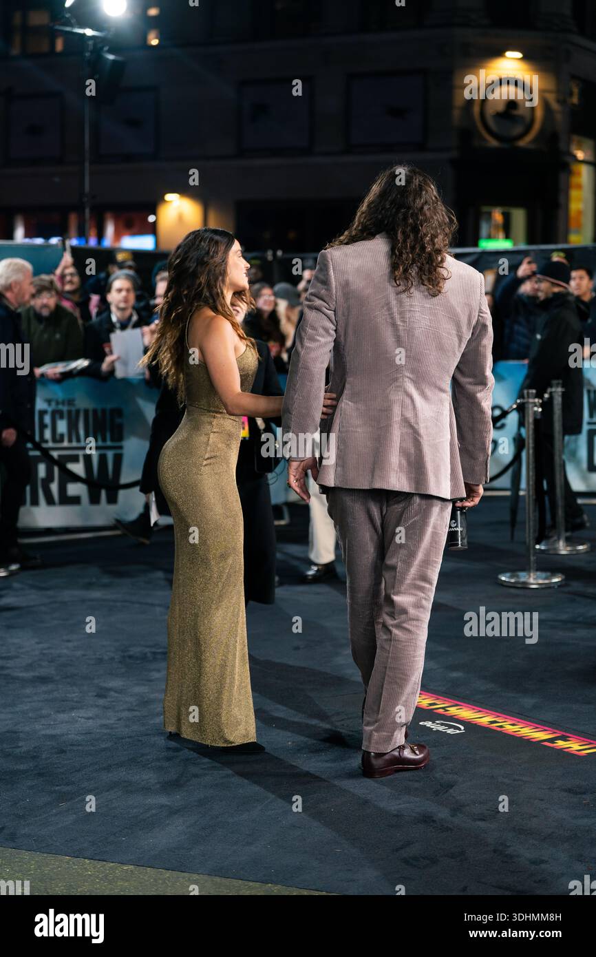 Adria Arjona and Jason Momoa attend "The Wrecking Crew" UK Special ...