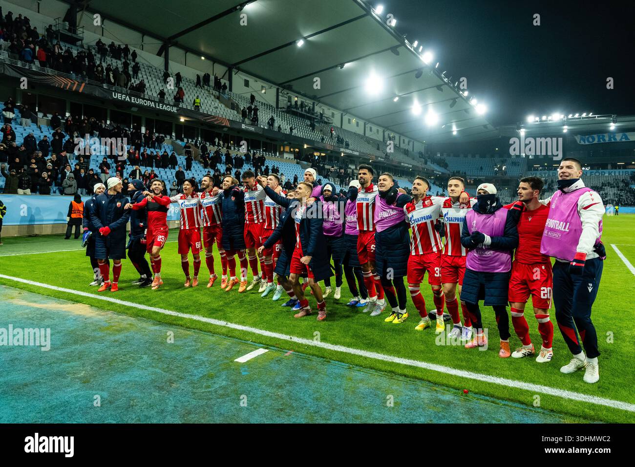 Malmo, Sweden. 22nd Jan, 2026. The players of Crvena Zvezda seen ...