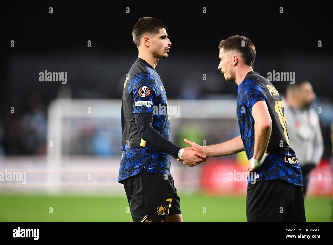 Matias Fernandez-Pardo of Lille and Romain Perraud of Lille during the ...