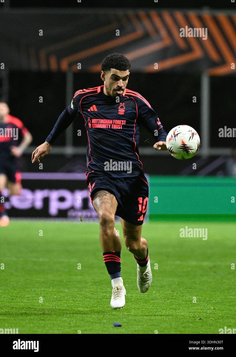Nottingham Forest's Morgan Gibbs-White during the UEFA Europa League ...